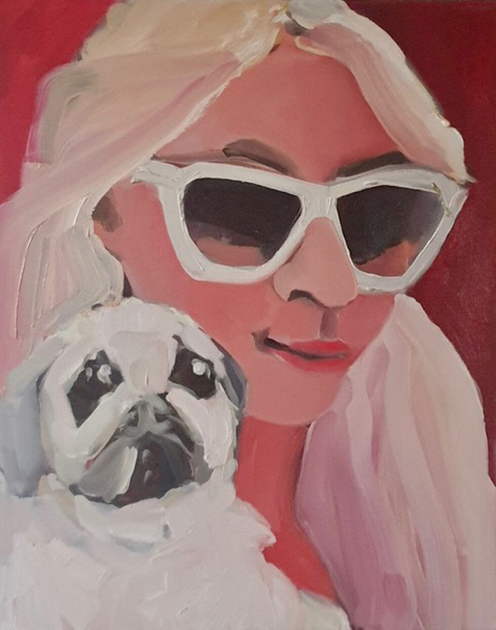 Ms Sunglasses and her White Chihuahua | Julia Hamilton